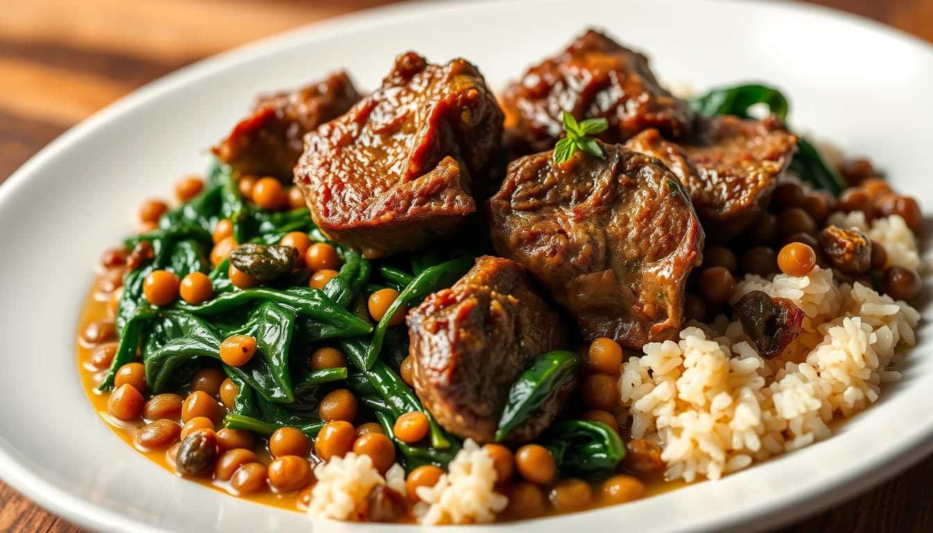 Delicious Lamb Lentils Rice Spinach Recipe for a Hearty Dinner